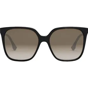 Fendi 59mm Geometric Sunglasses - Black