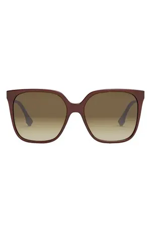 Fendi Fendi 59mm Geometric Sunglasses Bordeaux