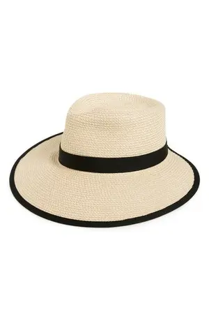Eric Javits Eric Javits Sun Crest Packable Fedora Visor Cream/black