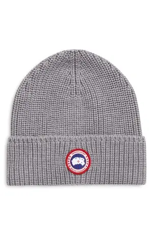 Canada Goose Canada Goose Arctic Disc Ribbed Beanie Heather Grey