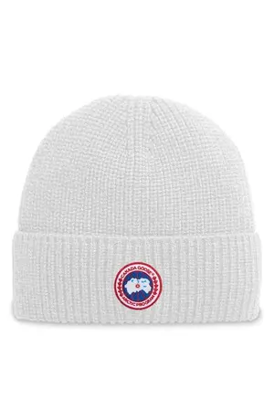 Canada Goose Canada Goose Arctic Disc Ribbed Beanie White