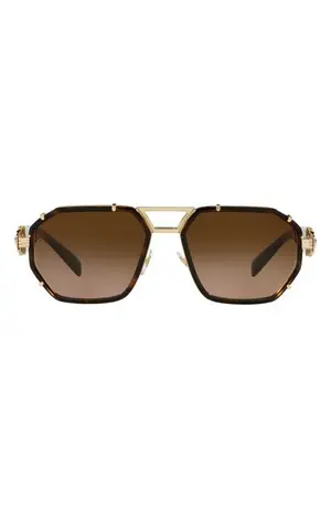 Versace Versace 58mm Aviator Sunglasses Havana/brown Gradient