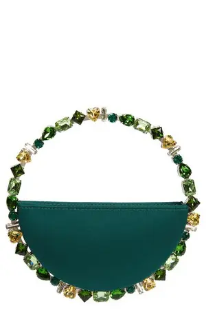 L’ALINGI Eternity Crystal Top Handle Bag - Emerald