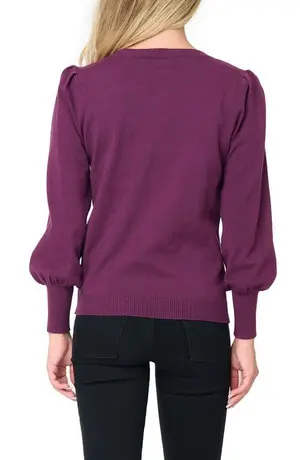 GIBSONLOOK Blouson Sleeve Sweater - Raisin