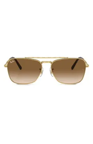 Ray-ban Caravan 58mm Square Sunglasses - Gold Flash