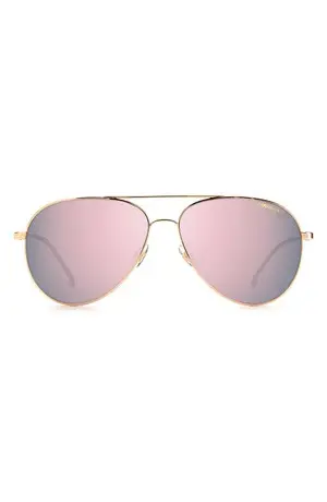 Carrera Eyewear 58mm Aviator Sunglasses - Gold Copper / Rose Gold