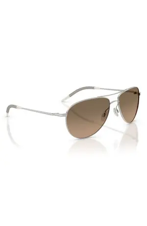 Oliver Spencer Benedict 59mm Aviator Sunglasses - Silver/sandstone Polar