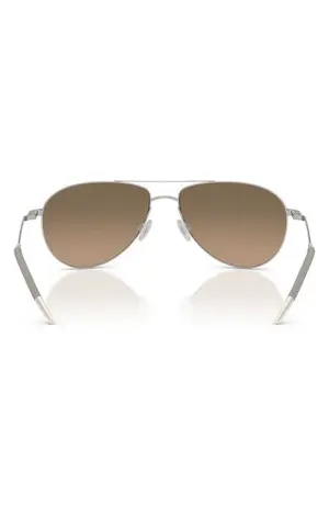 Oliver Spencer Benedict 59mm Aviator Sunglasses - Silver/sandstone Polar