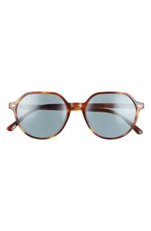 Ray-ban 53mm Geometric Sunglasses - Striped Havana/blue