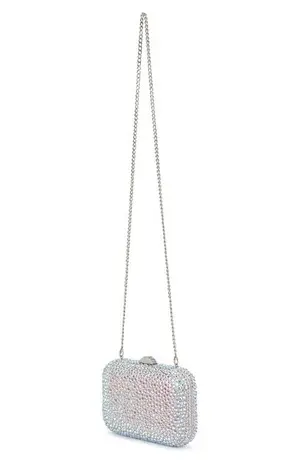 OLGA BERG Casey Hot Fix Crystal Clutch - Aurora