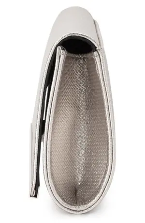 OLGA BERG Maddie Metallic Embossed Foldover Clutch