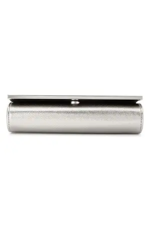 OLGA BERG Maddie Metallic Embossed Foldover Clutch