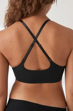 TRUE & CO True Body Boost Convertible Bralette - Black