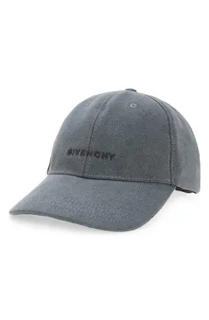 Givenchy Givenchy Logo Embroidered Baseball Cap 020-grey