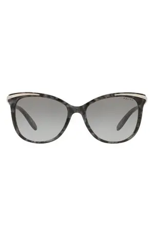 Ralph Lauren RALPH By Ralph Lauren 54mm Cat Eye Sunglasses Black Marble