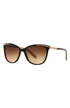 Ralph Lauren 54mm Cat Eye Sunglasses - Blacktan
