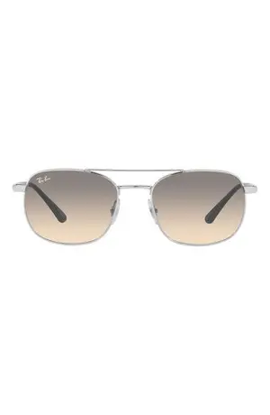 Ray-ban Ray-Ban 54mm Geometric Sunglasses Silver/ Grey Gradient
