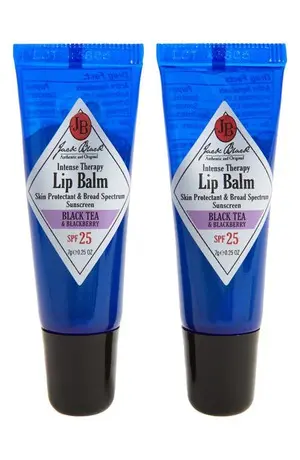 Jack Black Intense Therapy Lip Balm Spf 25 Duo - Black Tea Blackberry