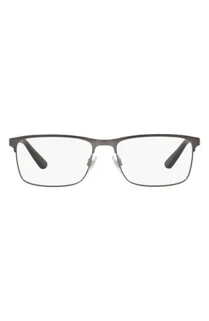Polo Ralph Lauren 56mm Rectangle Eyeglasses - Dark Gunmetal