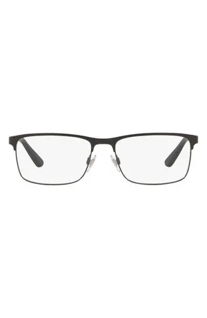Polo Ralph Lauren Polo Ralph Lauren 56mm Rectangle Eyeglasses Matte Black