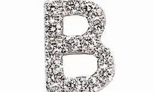 Bony Levy Single Initial Diamond Stud Earring - White Gold/ B