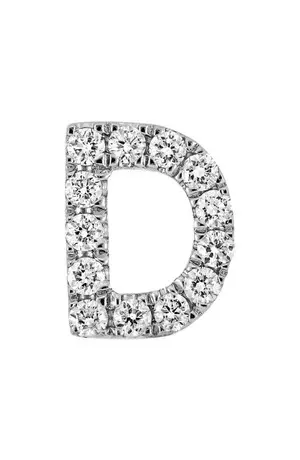 Bony Levy Bony Levy Single Initial Diamond Stud Earring White Gold/ D