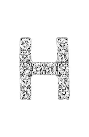 Bony Levy Bony Levy Single Initial Diamond Stud Earring White Gold/ H
