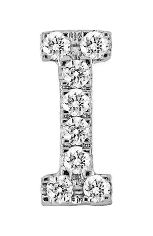 Bony Levy Bony Levy Single Initial Diamond Stud Earring White Gold/ I
