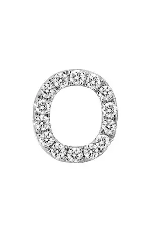 Bony Levy Bony Levy Single Initial Diamond Stud Earring White Gold/ O