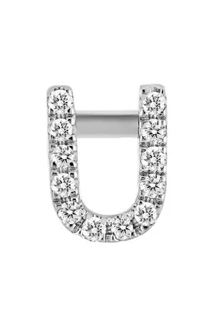 Bony Levy Bony Levy Single Initial Diamond Stud Earring White Gold/ U