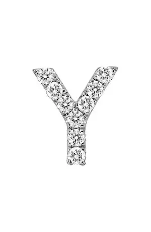 Bony Levy Bony Levy Single Initial Diamond Stud Earring White Gold/ Y