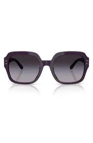Tory Burch Tory Burch 56mm Round Sunglasses Eggplant