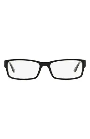 Polo Ralph Lauren Polo Ralph Lauren 54mm Rectangular Eyeglasses Shiny Black