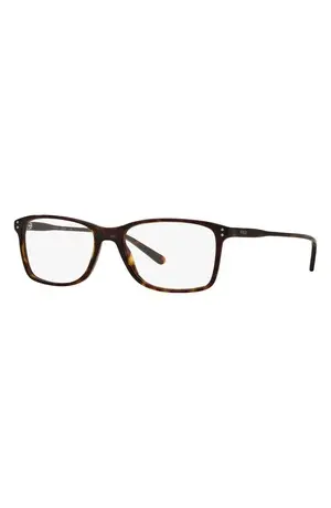 Polo Ralph Lauren Rectangular Optical Glasses - Dark Havana