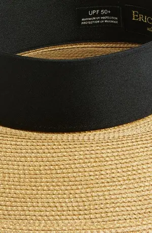 Eric Javits Squishee® Halo Wide Brim Visor - Natural/black