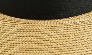 Eric Javits Squishee® Halo Wide Brim Visor - Natural/black