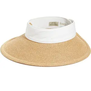 Eric Javits Squishee® Halo Wide Brim Visor - Peanut/white