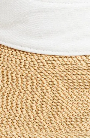 Eric Javits Squishee® Halo Wide Brim Visor - Peanut/white