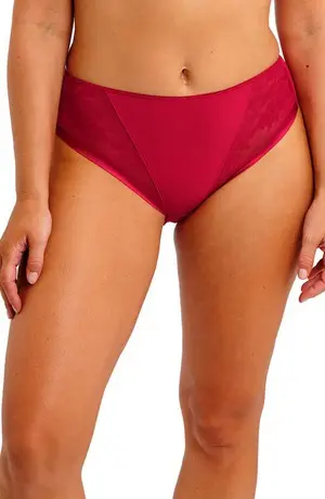 Fantasie Illusion Full Figure Mesh Briefs - Red