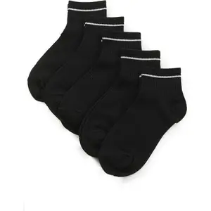 STEMS 5-pack Sport Ankle Socks - Black