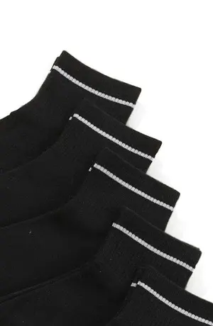 STEMS 5-pack Sport Ankle Socks - Black