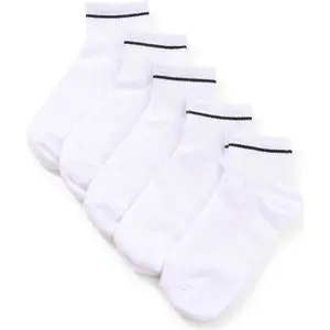 STEMS 5-pack Sport Ankle Socks - White