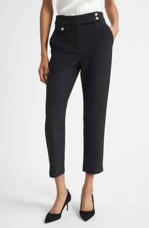 Veronica Beard Renzo Cropped Trousers - Black