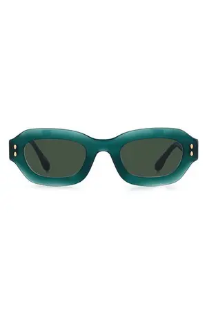 Isabel Marant 49mm Square Frame Sunglasses - Green / Green