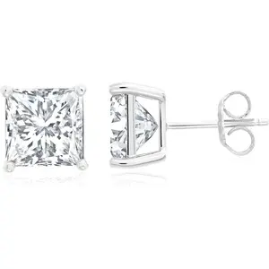 CRISLU Cubic Zirconia Stud Earrings - Platinum