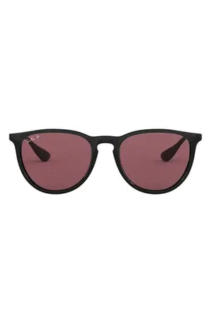 Ray-ban 54mm Polarized Gradient Round Sunglasses - Black/ Purple