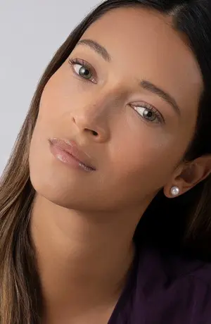 Lagos Luna Pearl Stud Earrings - Silver