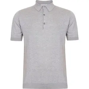 John Smedley Jersey Polo - Silver
