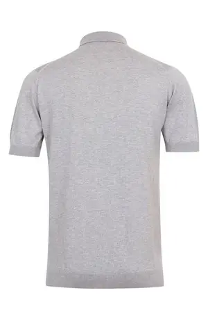 John Smedley Jersey Polo - Silver
