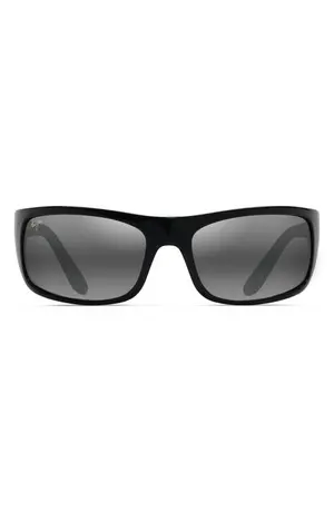 Maui Jim Peahi Polarized Sunglasses - Gloss Black/neutral Grey
